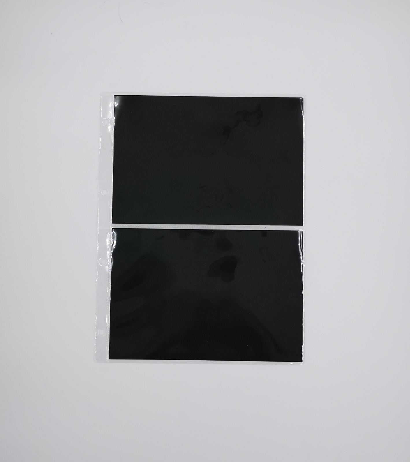 CONFEZIONE DA 10 FOGLI FORMATO A4 A 2 TASCHE CON CARTA NERA ESTRAIBILE – MARINO NUMISMATICA